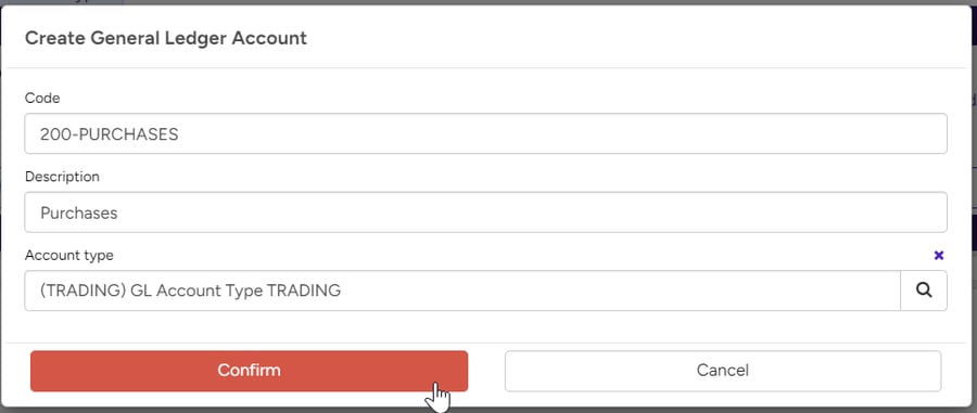 Add a General Ledger Account Code