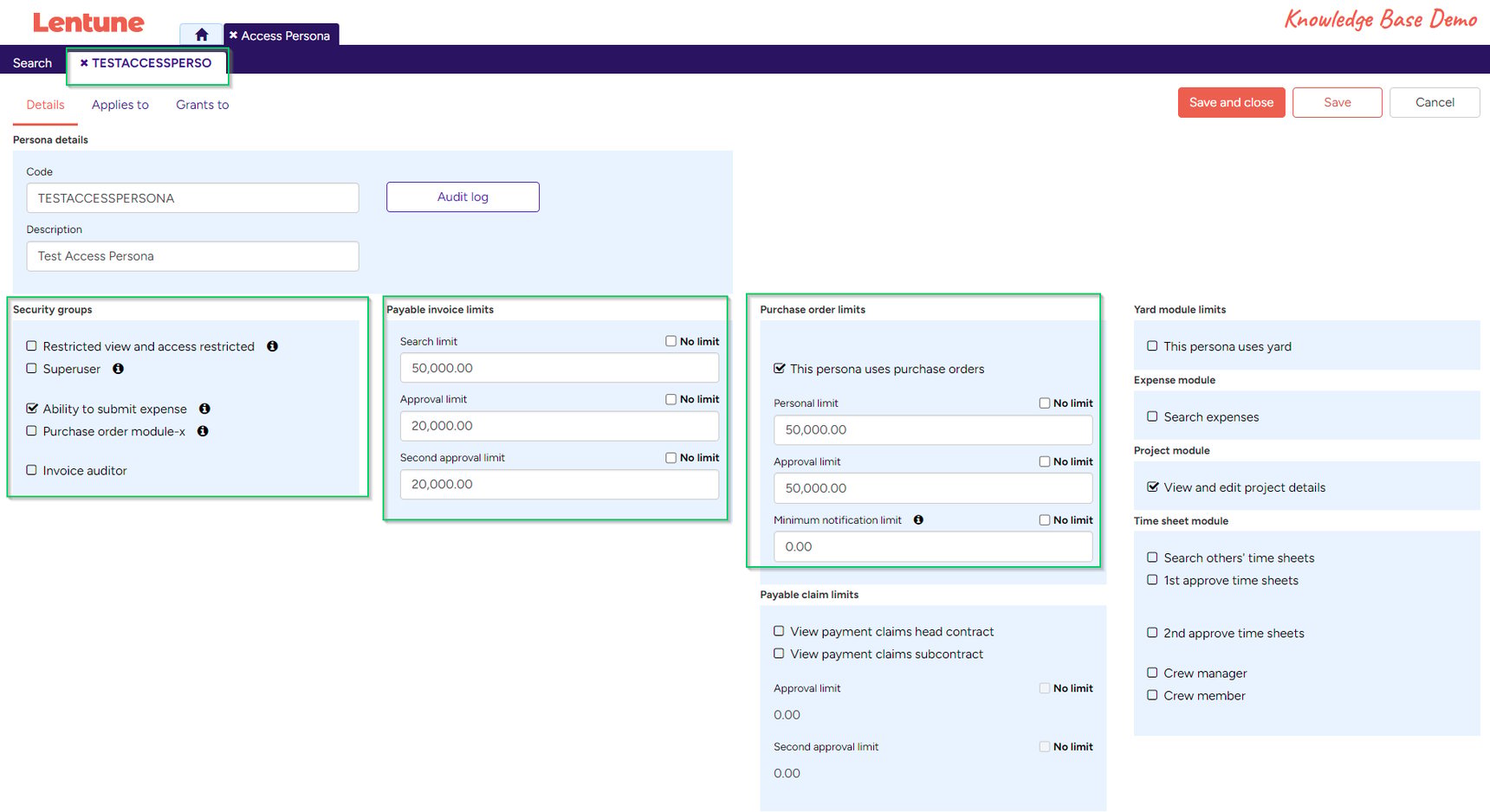 Access Personas and how they work