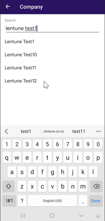 Logging in to the Lentune App