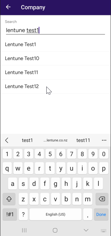 Logging in to the Lentune App