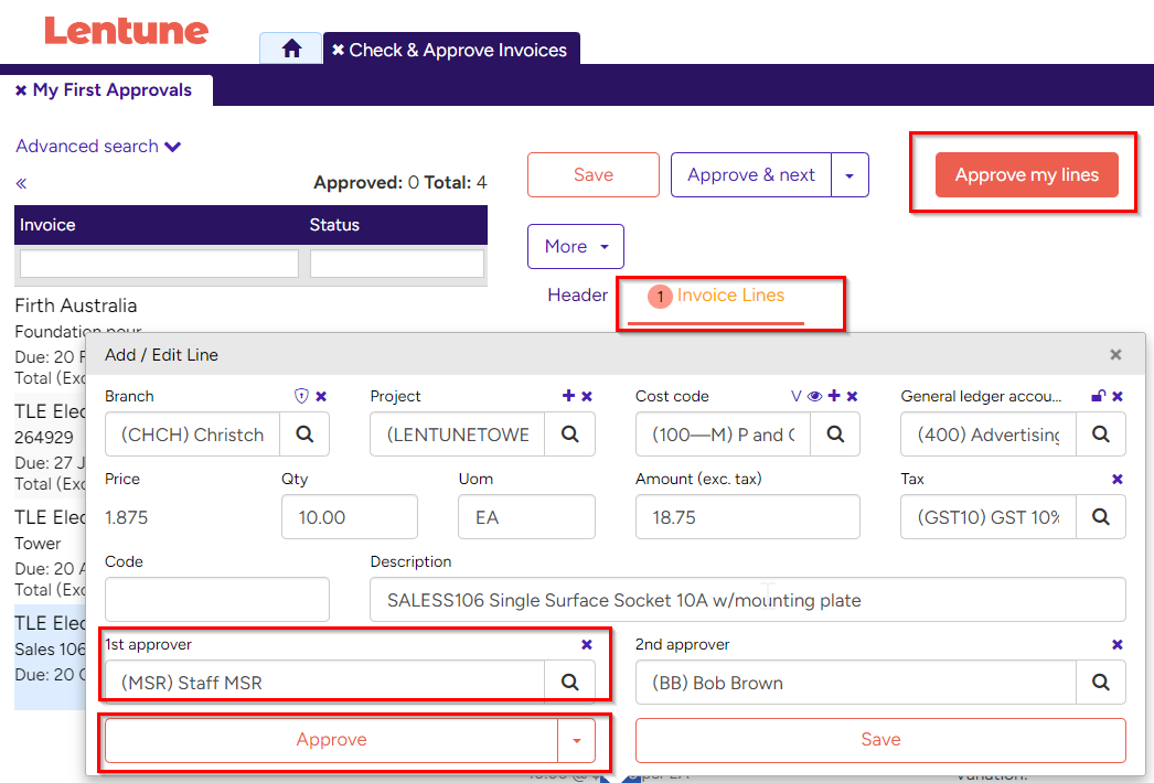 Invoice Approval & Assigning Approvers at line level