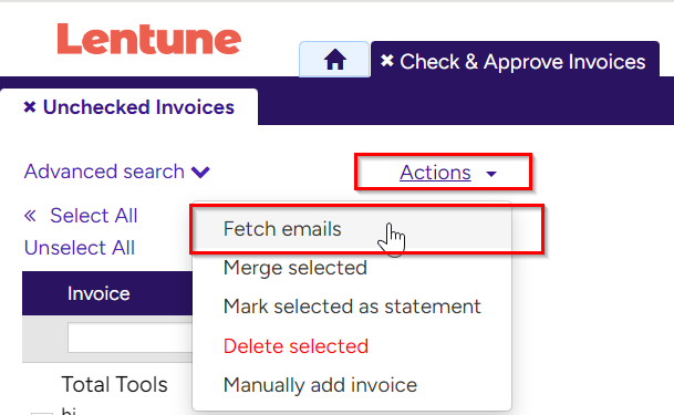Your organisation email address for incoming invoices and how it ...
