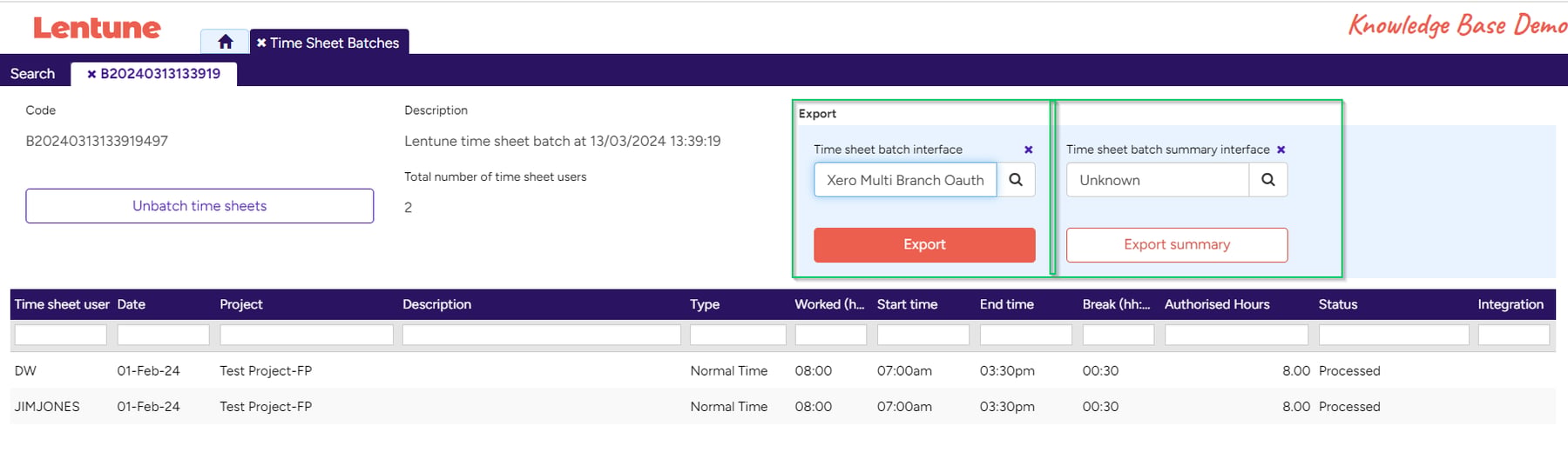 Process and Batch Time Sheets (+ Video)