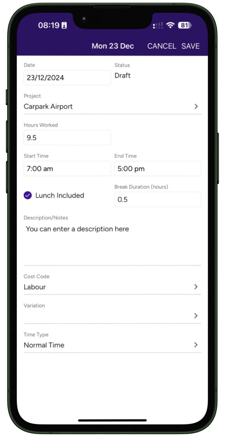 How to Add a Timesheet in the Lentune Mobile App (+ Video)