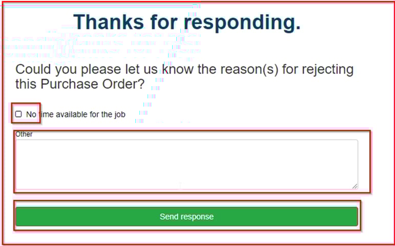 Accept or Reject Purchase Orders in Email to your Supplier