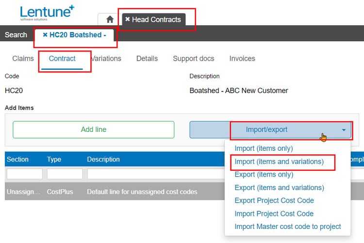 2. Add Trade Summary Lines to your Head Contract