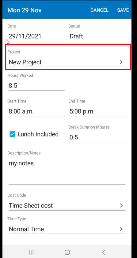 Add a Time Sheet in the Lentune Mobile App (+ Video)