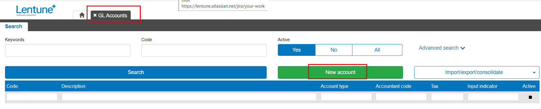 Add a General Ledger Account Code