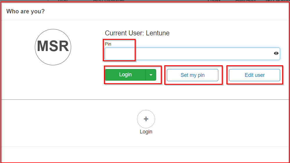 Logging in to Lentune